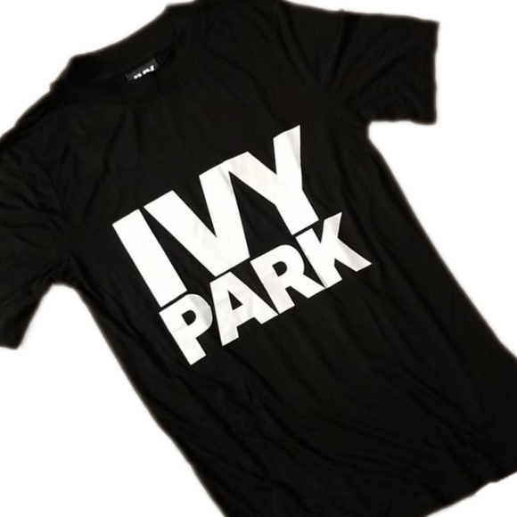 IVY PARK | Tops | Ivy Park Logo Black Short Sleeve Graphic Tshirt ...